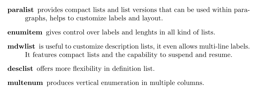 Chapter 04 – Creating Lists – LaTeX Beginner's Guide